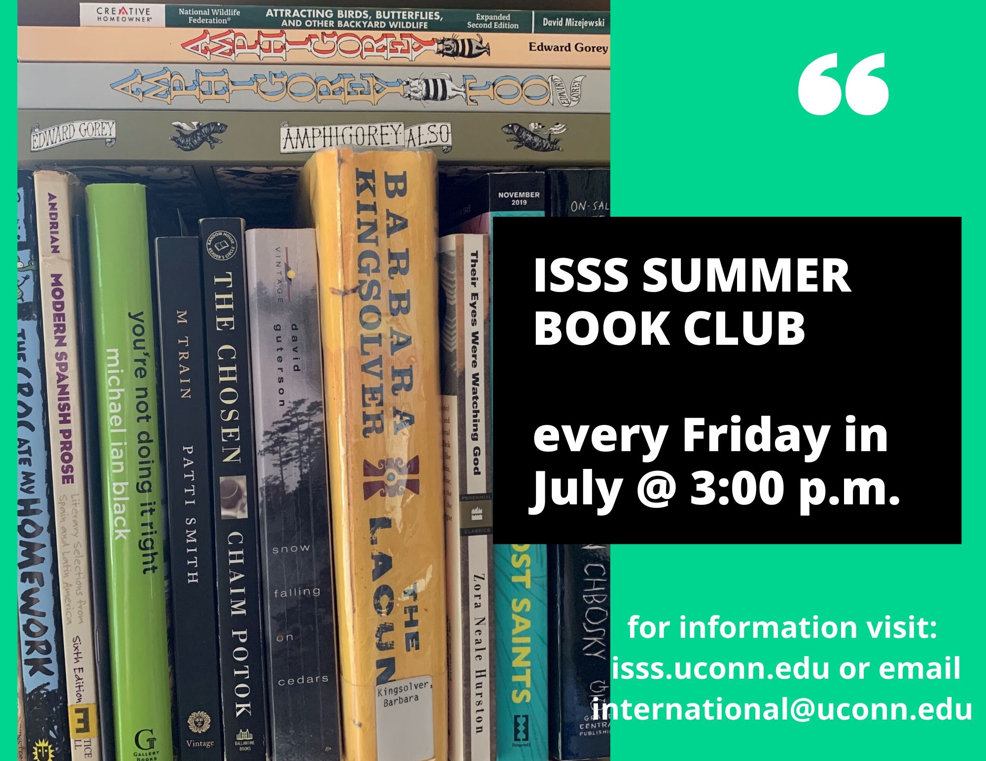 ISSS Book Club | Center for International Students & Scholars (CISS)
