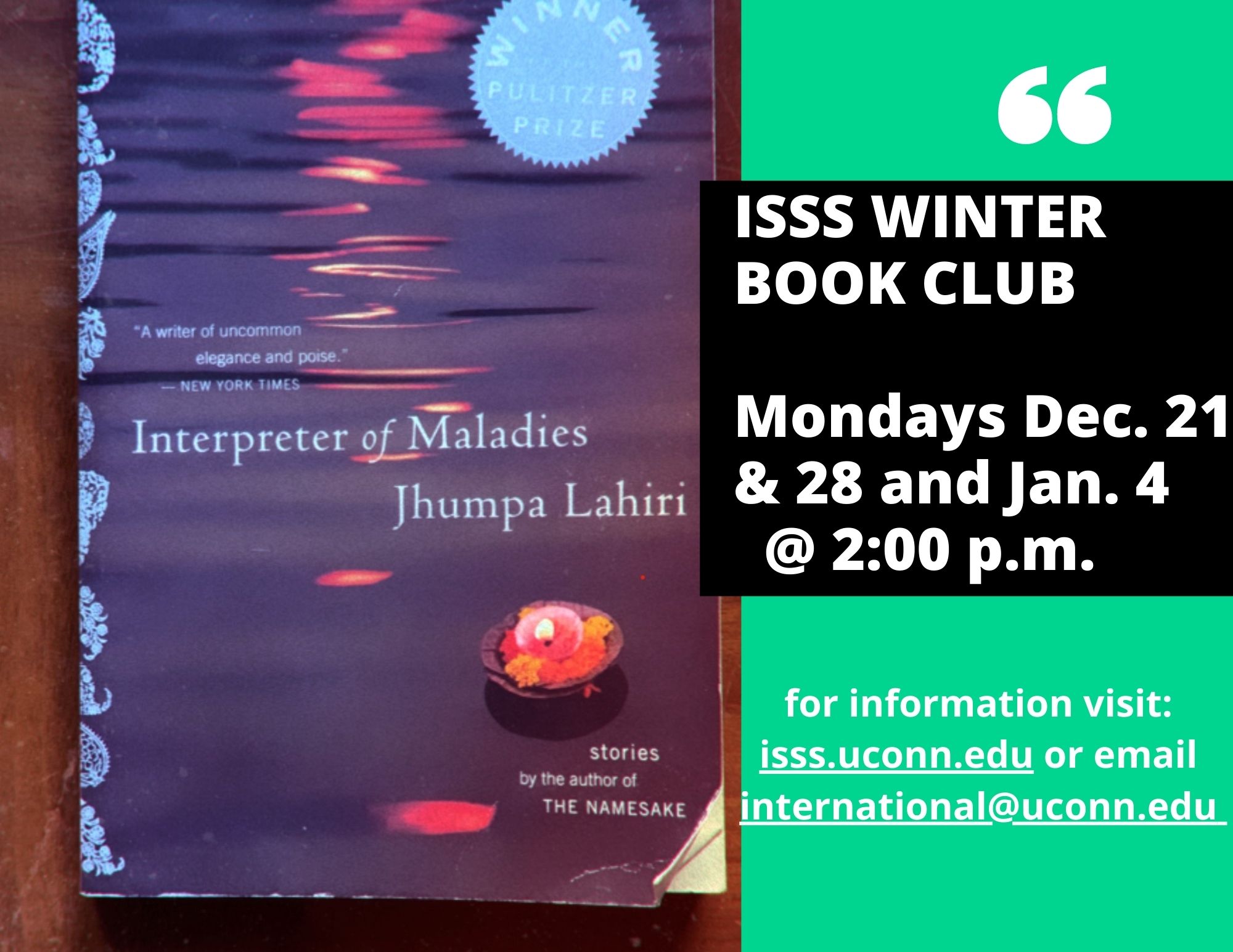 ISSS Book Club | Center for International Students & Scholars (CISS)